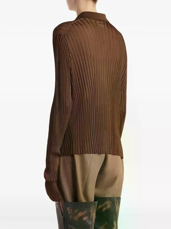 Khaite Vin Ribbed Buttoned Top