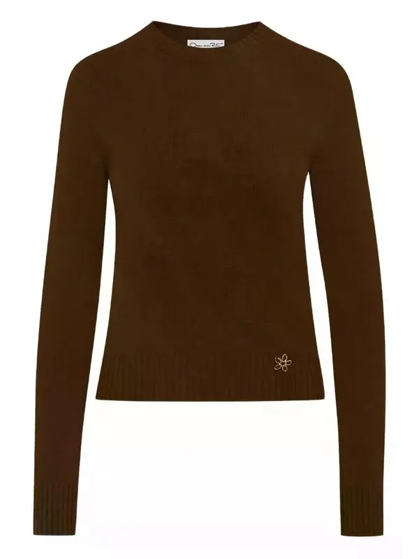 Oscar De La Renta Scarf-detail Knit Sweater