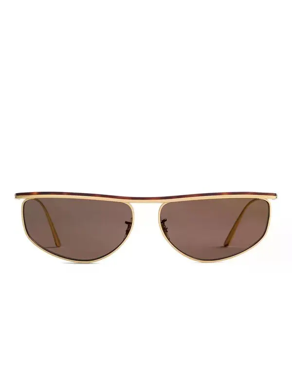 Khaite X Oliver Peoples Pilot-frame Sunglasses - Gold