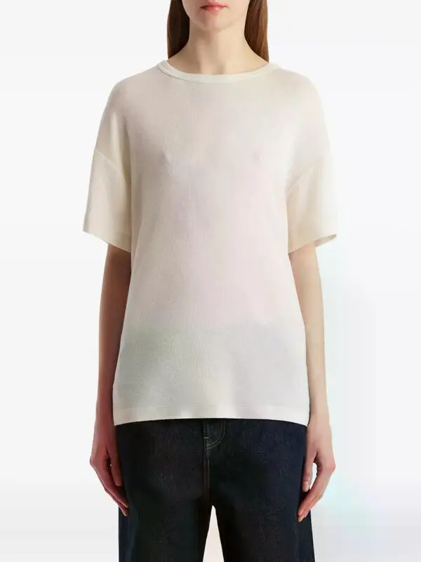 Khaite Maeve Short-sleeve T-shirt - Neutrals