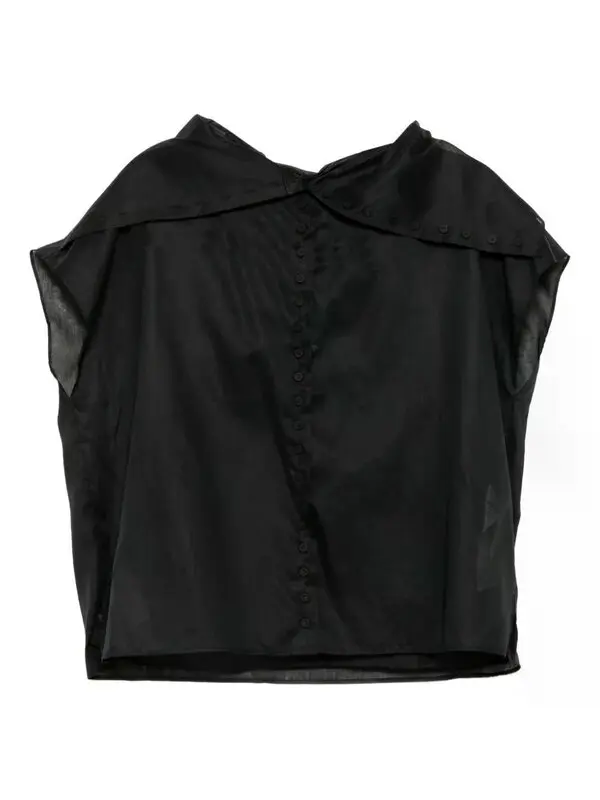 JIL SANDER Cotton Caped Top