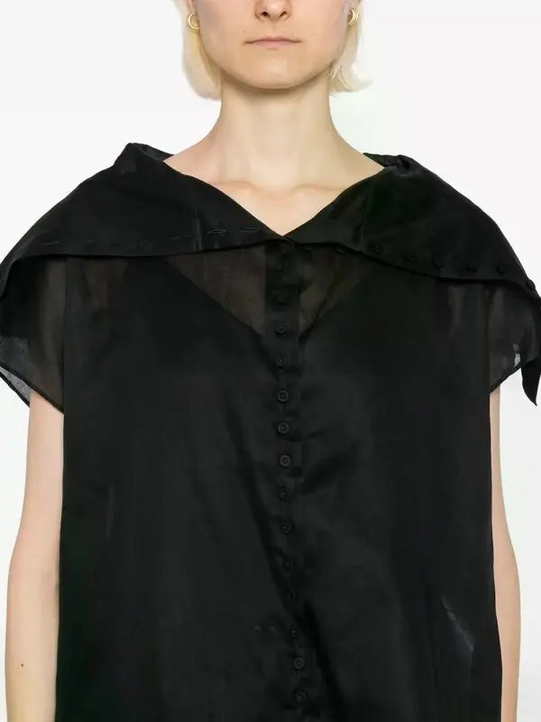 JIL SANDER Cotton Caped Top