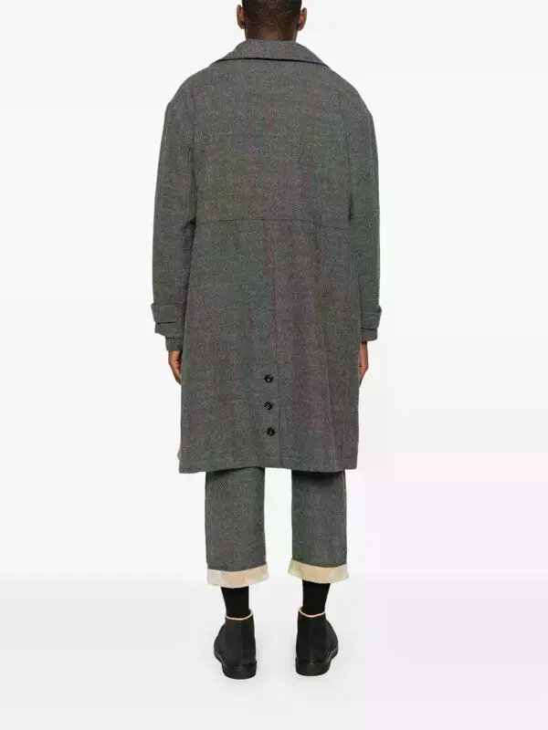A TENTATIVE ATELIER Checked Button-up Coat