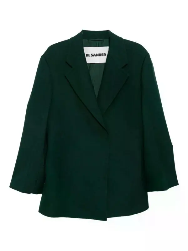 JIL SANDER Double Wool Tailored Coat