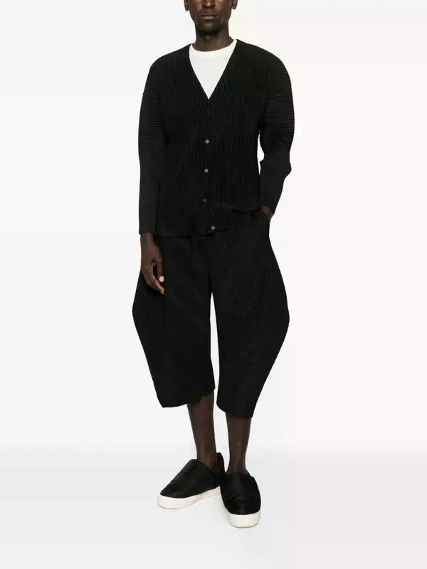 Issey Miyake Cropped Wide-leg Trousers