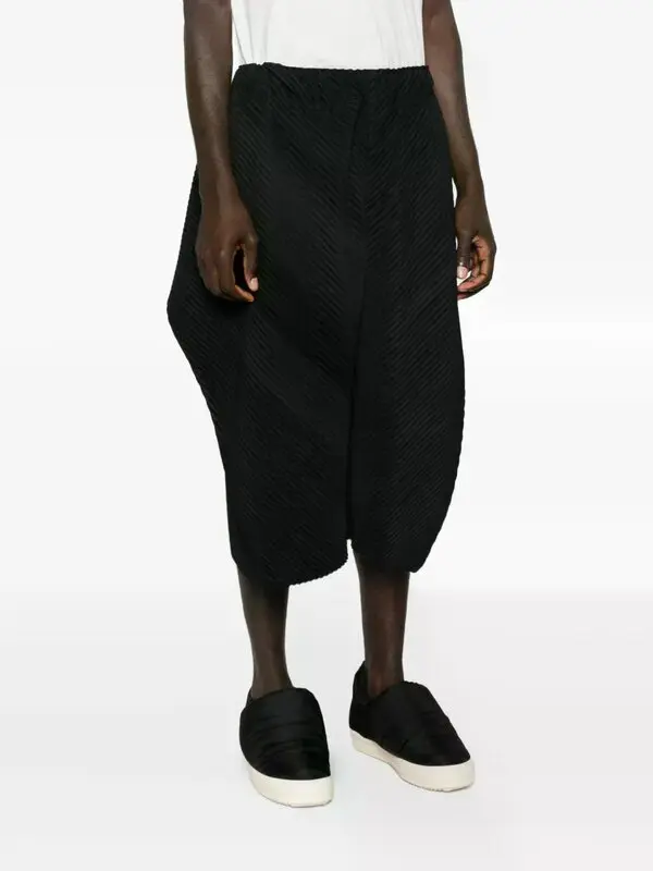 Issey Miyake Cropped Wide-leg Trousers