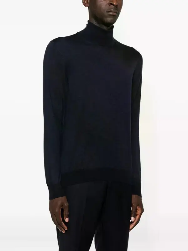 GIUUNO Roll-neck Sweater - Blue