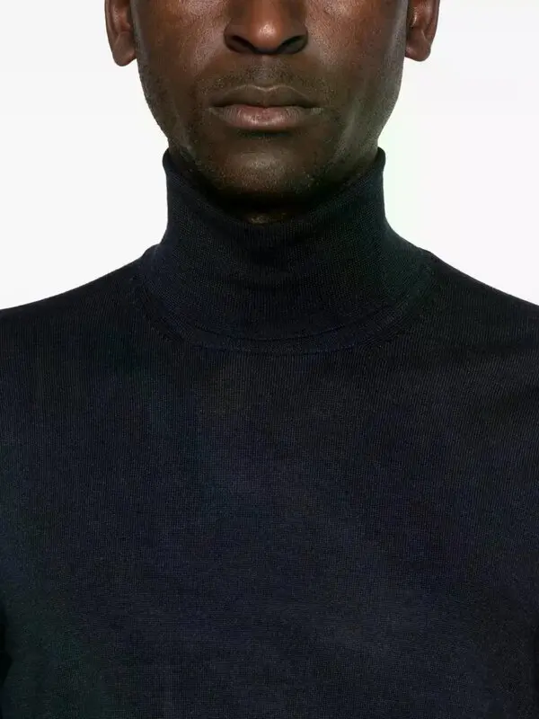 GIUUNO Roll-neck Sweater - Blue