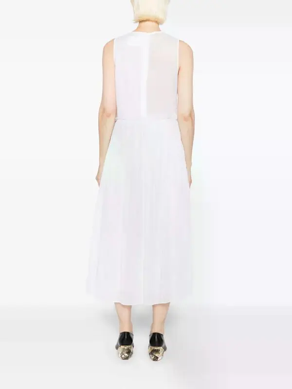 JIL SANDER Pleated Cotton Dress