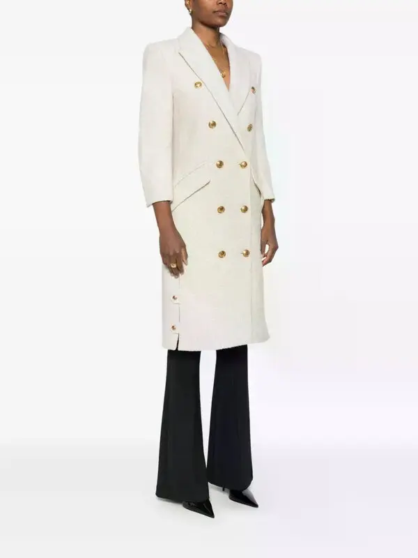 Elisabetta Franchi Double-breasted Wool-blend Coat