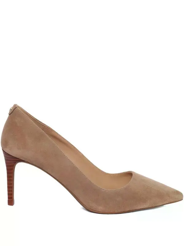 Michael Kors Alina Suede Pointed-toe Pumps - 297 Husk