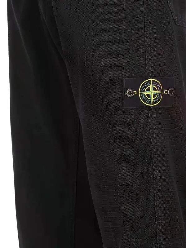 Stone Island Logo-patch Trousers - Blue