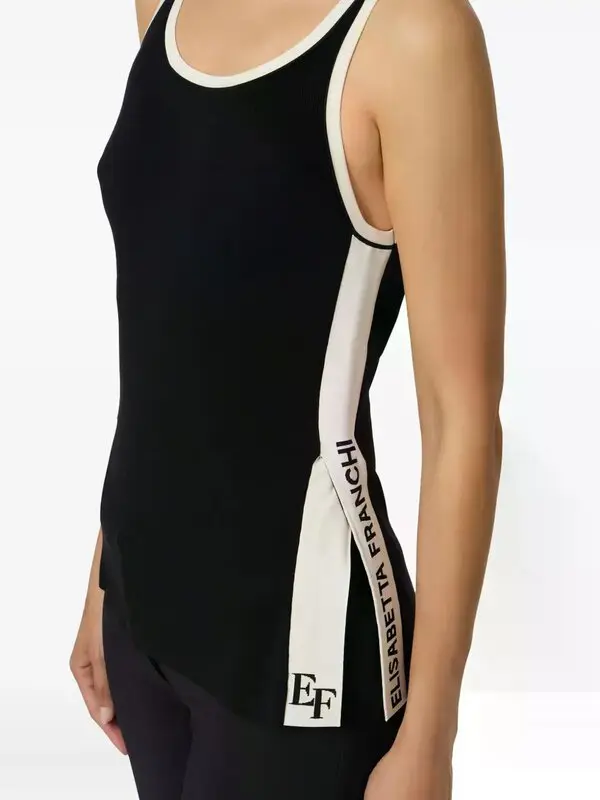 Elisabetta Franchi Logo-detail Top With Shiny Band