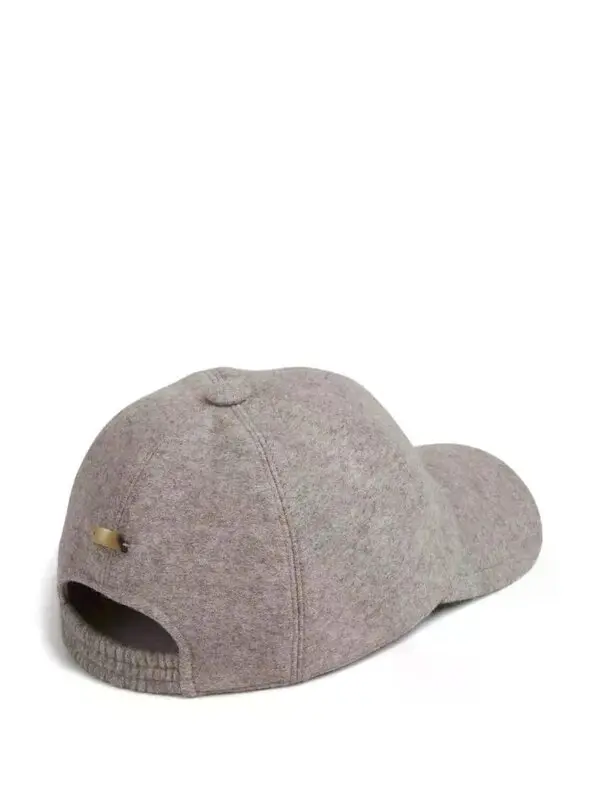 Fedeli Land Cashmere Buttoned Hat - Grey