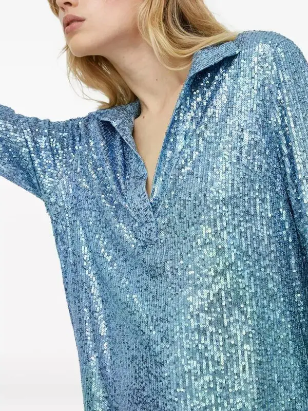 Day Birger Et Mikkelsen Sequin-embellished Mini Dress With Collar