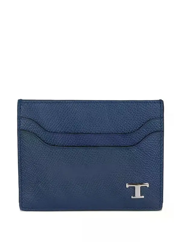 TOD'S Logo-plaque Leather Cardholder - Blue