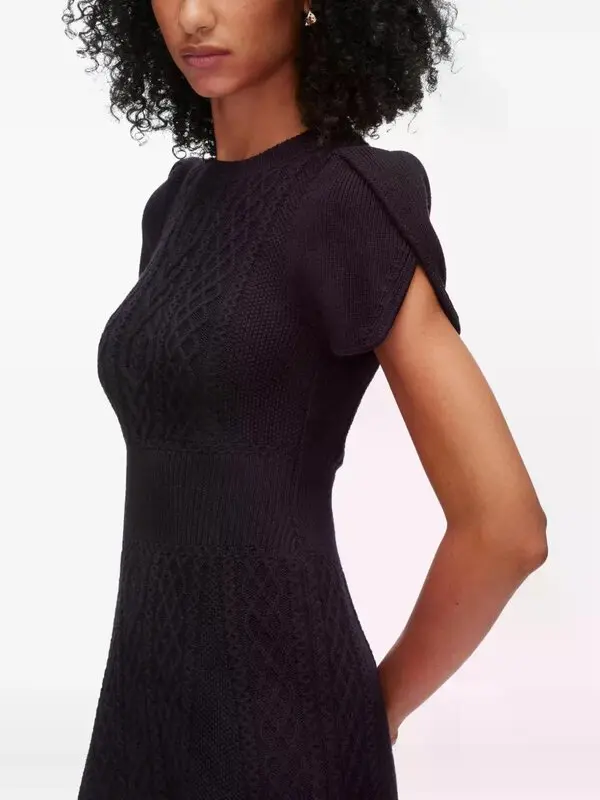 maxi dress knitted Leah Crochet Knit Maxi Dress - Lurex Combo Shimmering Crochet Knit Dress