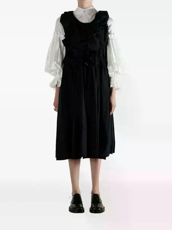 Comme Des Garçons Wool Midi Dress