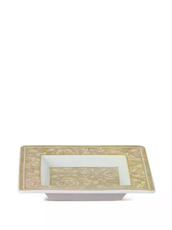 Versace Barocco-print Square Tray - Neutrals