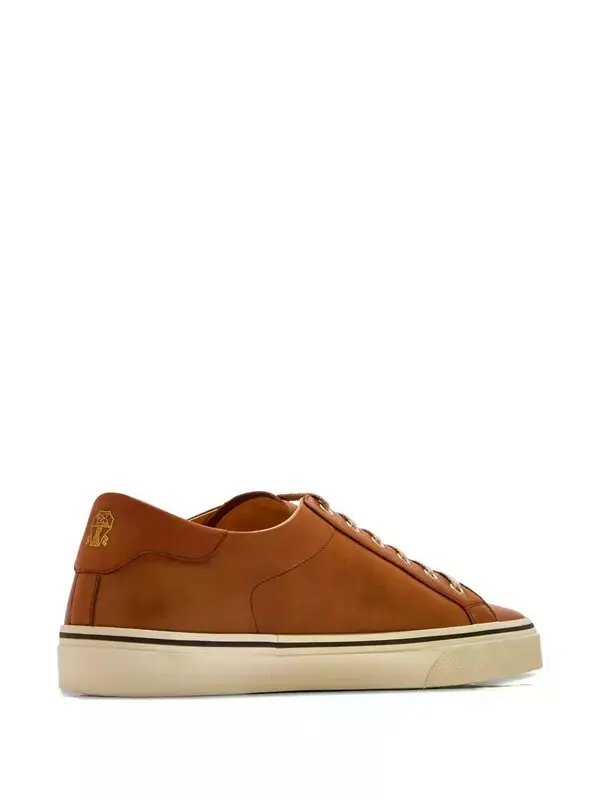 Brunello Cucinelli Leather Lace-up Sneakers - Brown