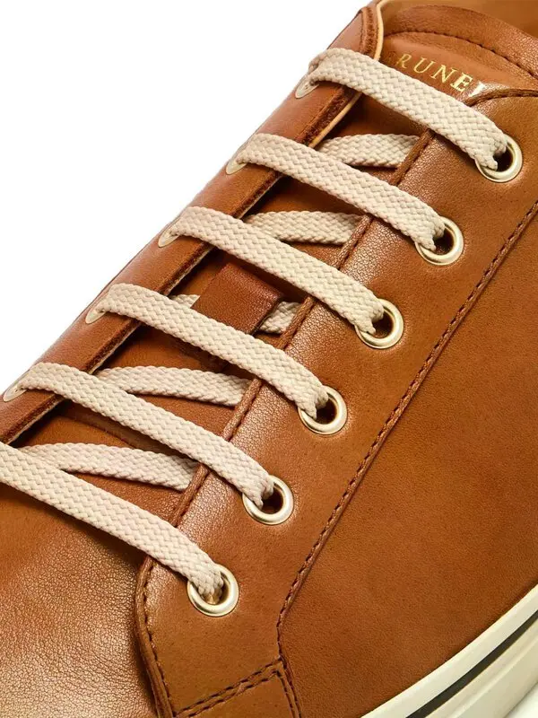 Brunello Cucinelli Leather Lace-up Sneakers - Brown