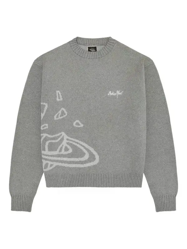 BROKEN PLANET Crew-neck Graphic Print Sweater