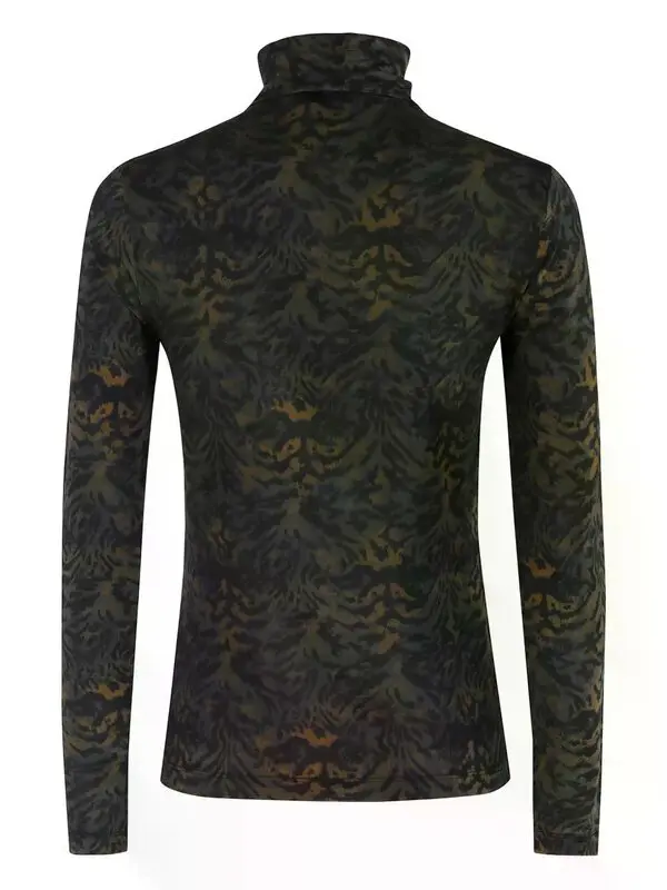Ulla Johnson Patterned Roll-neck Top - Black