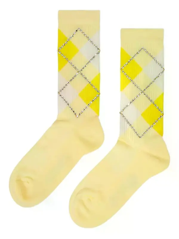 Dsquared2 Rhinestone-embellished Socks - Yellow