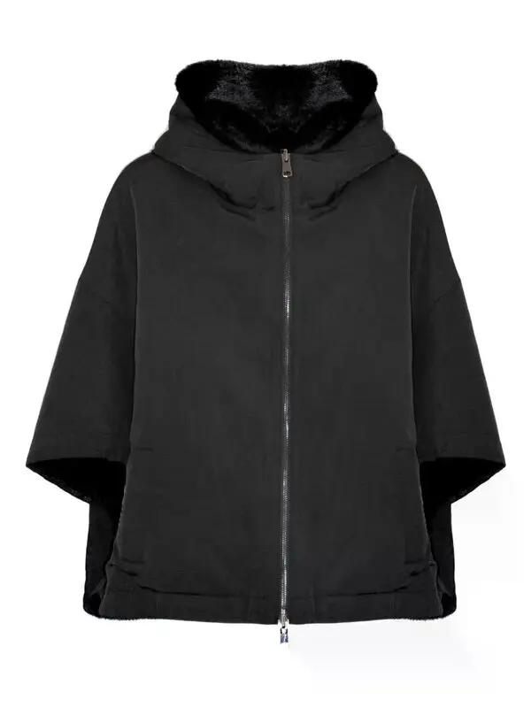 LOU ANDREA Hooded Reversible Cape