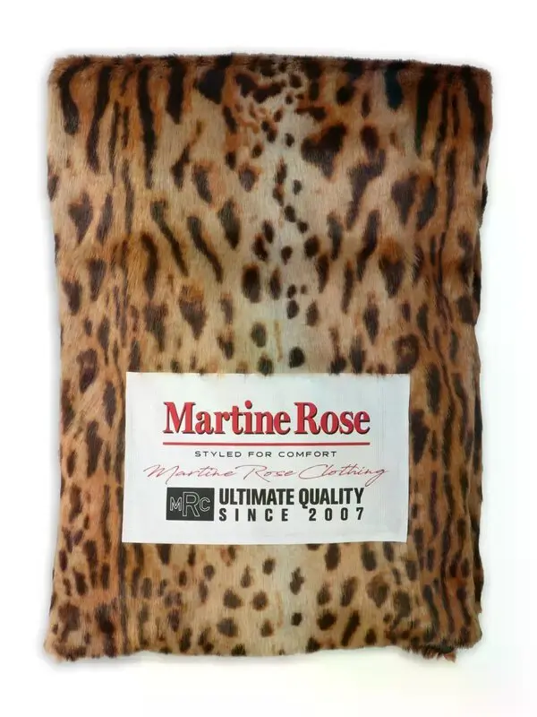 Martine Rose Padded Animal-print Scarf - Brown