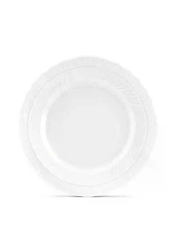 GINORI 1735 Textured Scalloped Plate - White