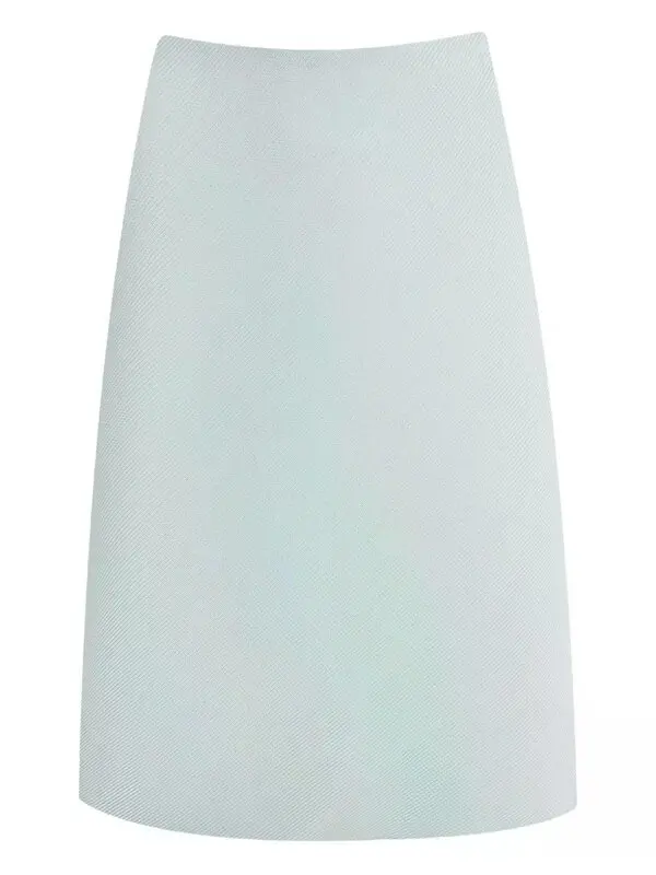 Miu Miu Silk Flared Skirt - Blue