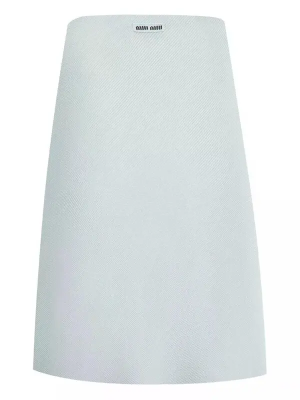 Miu Miu Silk Flared Skirt - Blue