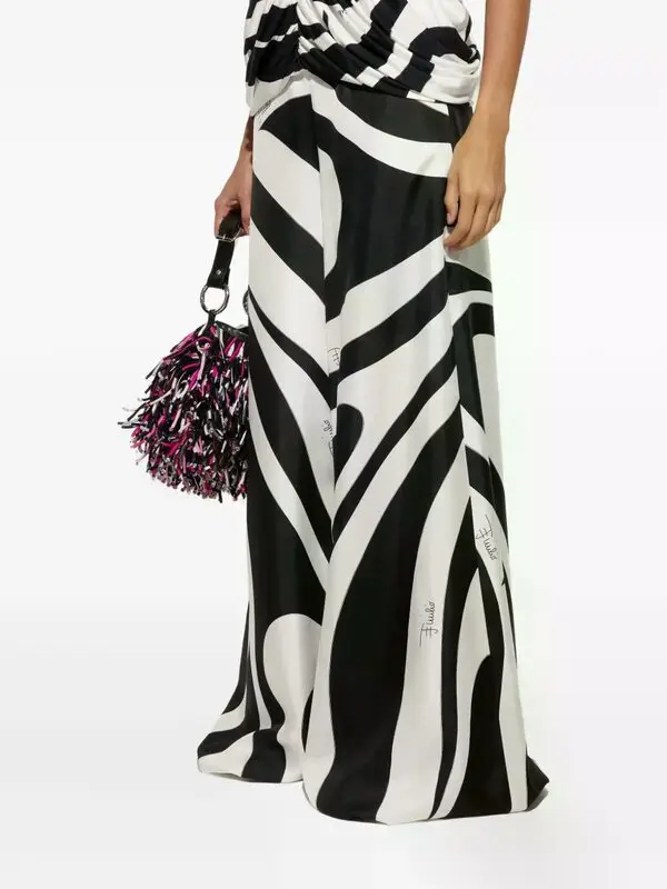 Emilio Pucci Marmo-print Trousers - Black