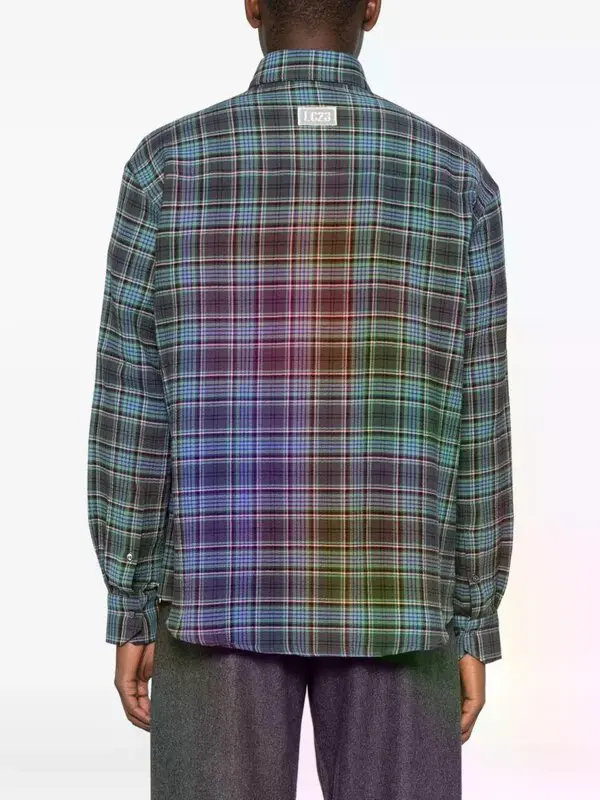 LC23 Plaid-check Button-up Shirt