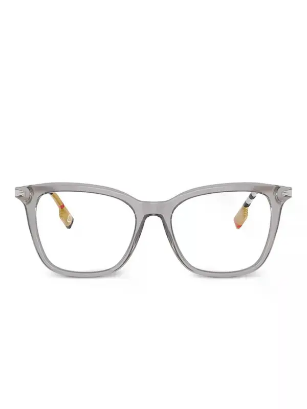 Burberry Check-pattern Cat-eye Glasses - Grey