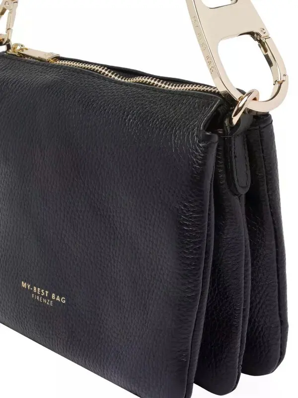 MY BEST BAG FIRENZE Logo-stamp Leather Tote Bag - Black