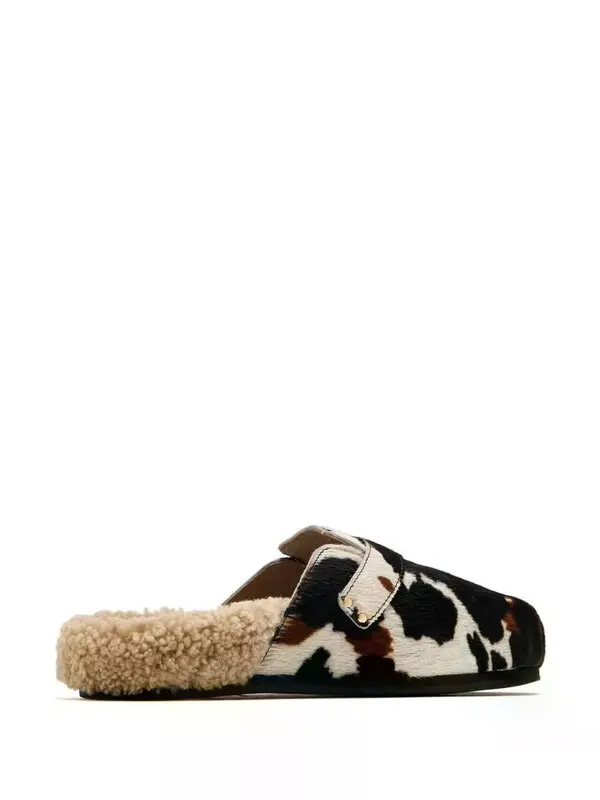 ANCIENT GREEK SANDALS Vasilitsa Pony Fur Mules - Brown