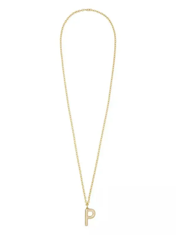 ROXANNE ASSOULIN Big Puffy Initial Necklace - Gold