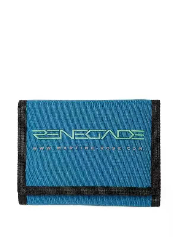 Martine Rose Text-embossed Wallet - Blue