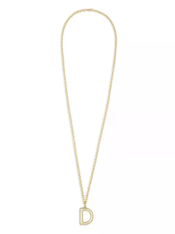 ROXANNE ASSOULIN Big Puffy Initial Necklace - Gold
