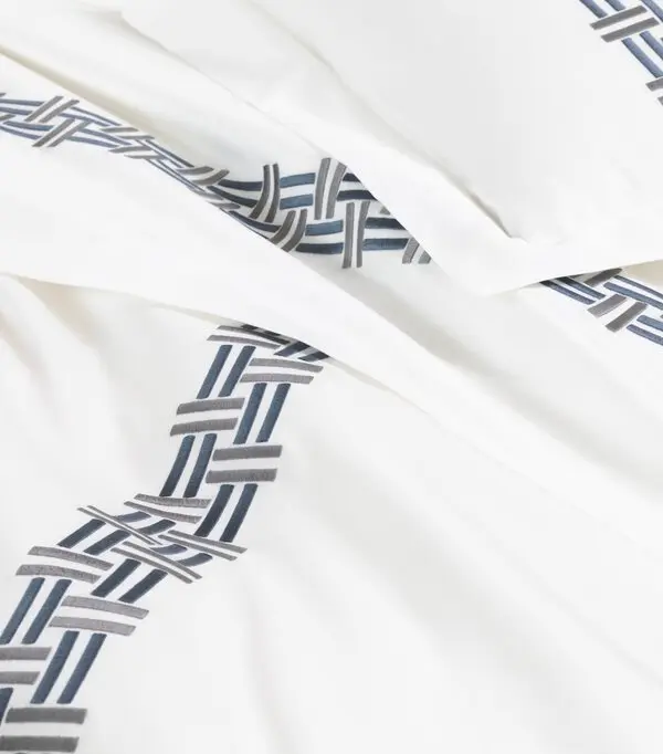 Frette Basket Weave Super King Sheet Set - Blue