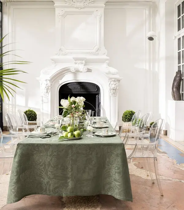 LE JACQUARD FRANÇAIS Linen Tivoli Tablecloth