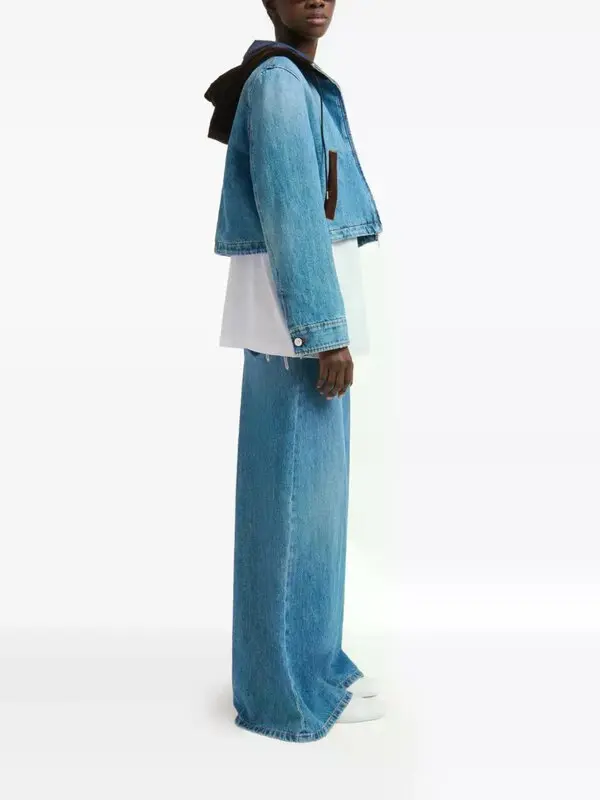 Marni Velvet-trimmed Denim Jacket