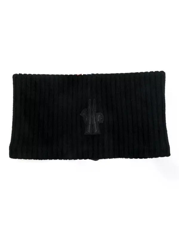 Moncler Logo-patch Wool Headband - Black