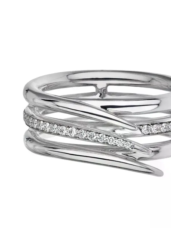 SHAUN LEANE 18k White Gold And Palladium Armis Diamond Ring
