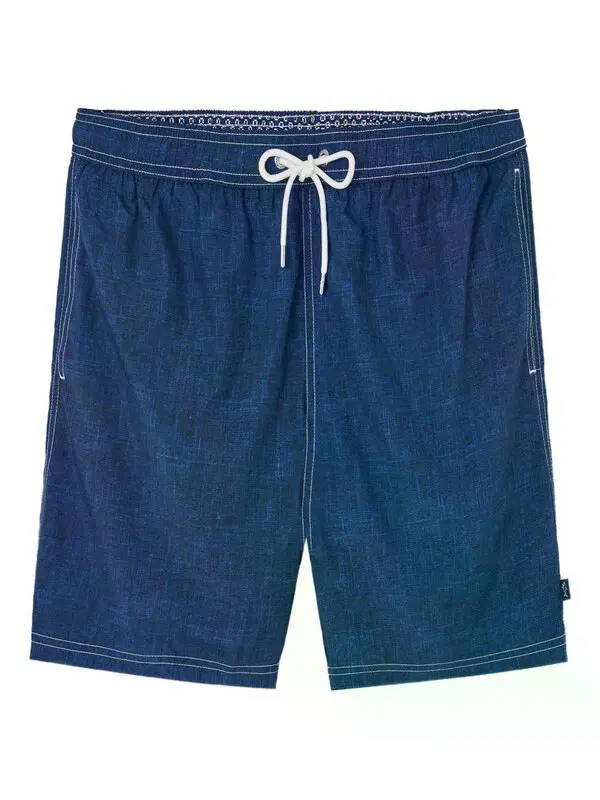 Paul & Shark Shark-charm Textil-print Swim Shorts - Blue