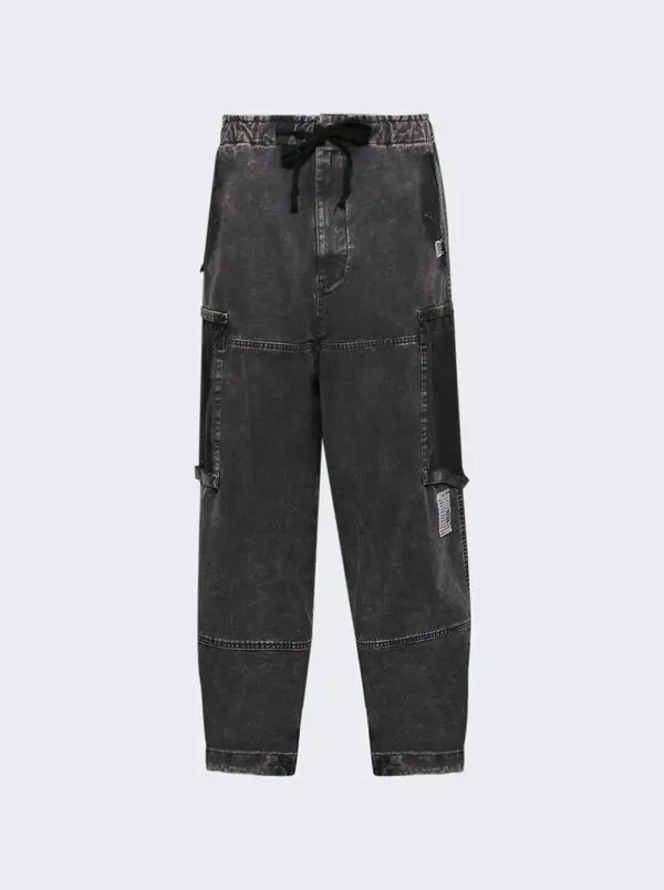 Mihara Yasuhiro Satin Cargo Trousers - Black