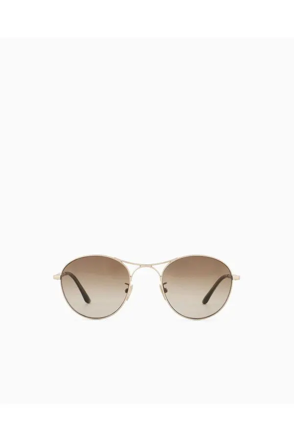 Giorgio Armani Square Metal Sunglasses - Natural