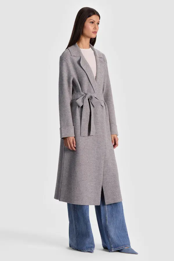 Alice + Olivia Rowan Merino Wool Wrap Coat